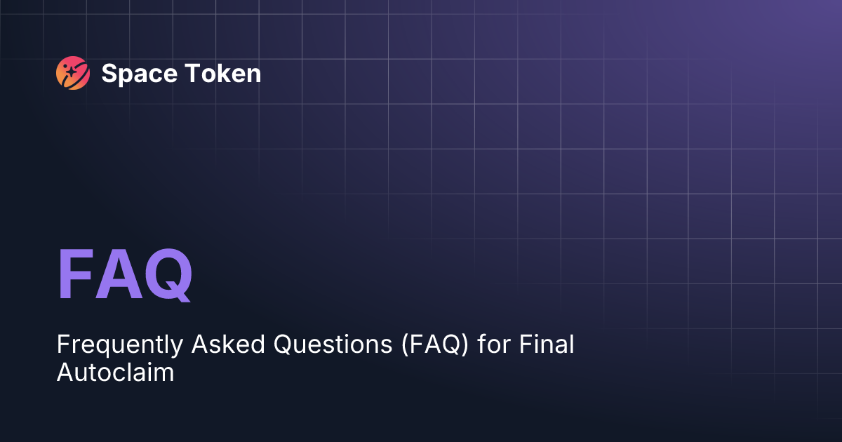 FAQ | Space Token
